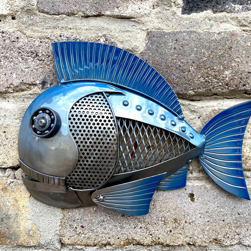 Metal Fish Sculpture - Etsy