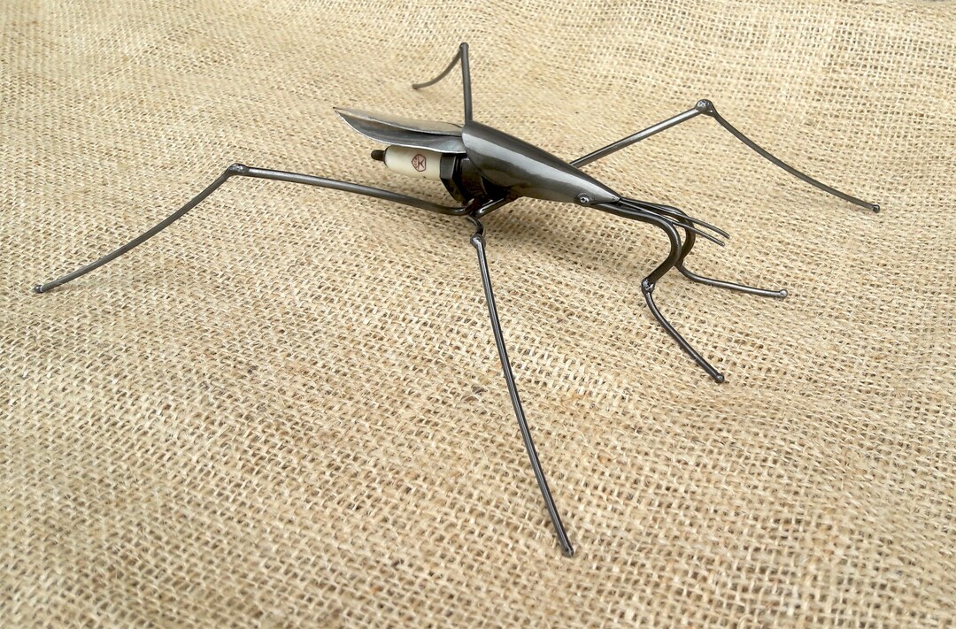 Metal Sculpture Water Strider. Insect Figurine, Welded Insect. Welded ...