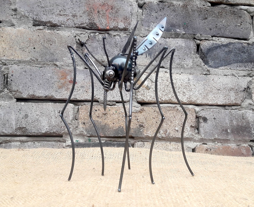 Metal Sculpture Mosquito. Mosquito Statuette, Gnat Figurine, Welded ...