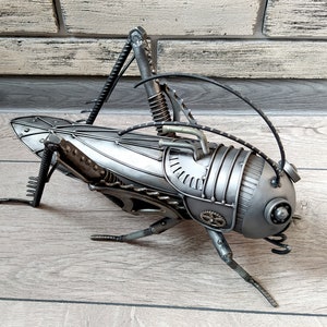Art Metal Sculpture Steampunk Grasshopper, Grasshopper Sculpture. Metal ...