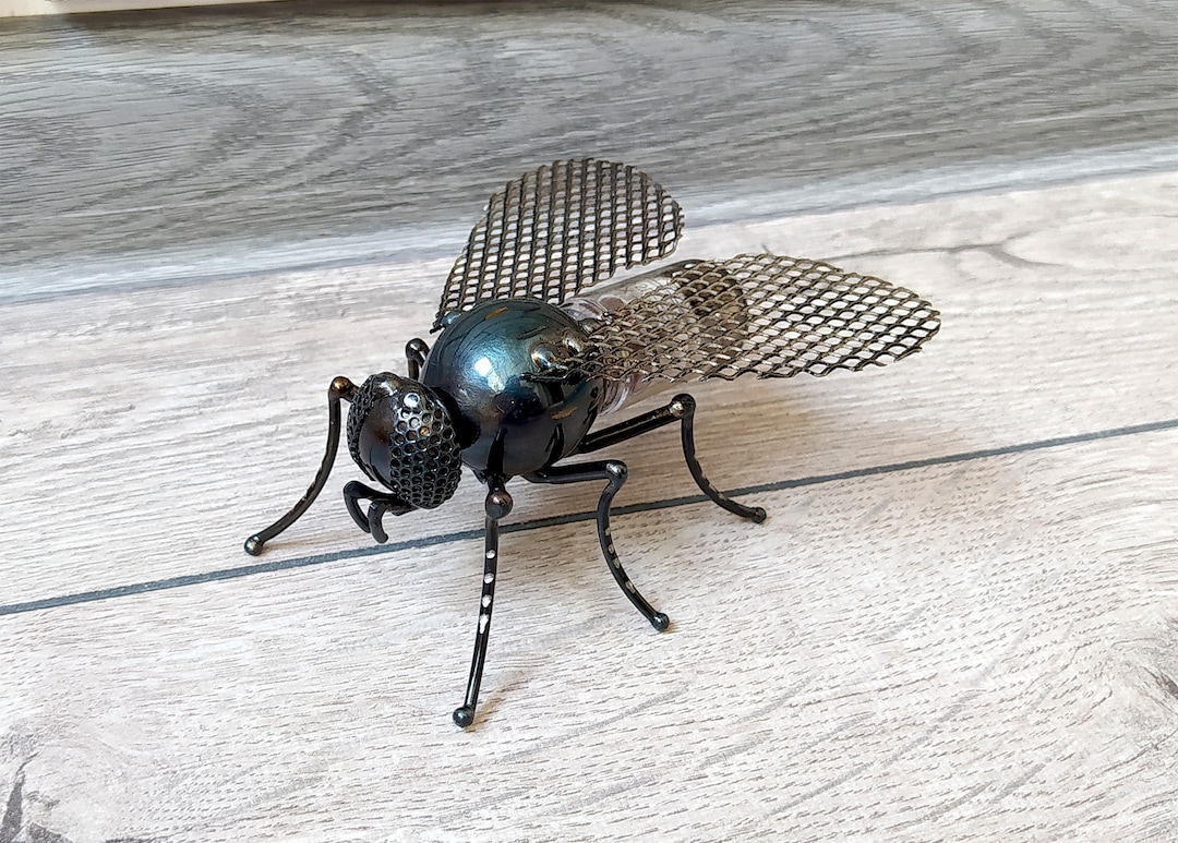 Metal Sculpture Steampunk Fly. Metal Sculpture Art. Made of Metal ...