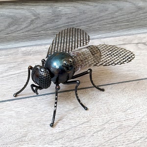 Metal Sculpture Steampunk Fly. Metal Sculpture Art. Made of Metal ...
