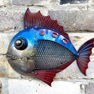 Wall Metal Sculpture of Half an Fish, Art Metal Fish. - Etsy