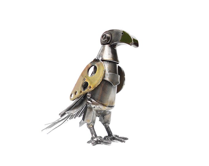 Metal Sculpture Mechanical Bird Steampunk Bird Welded Bird. Metal Bird ...