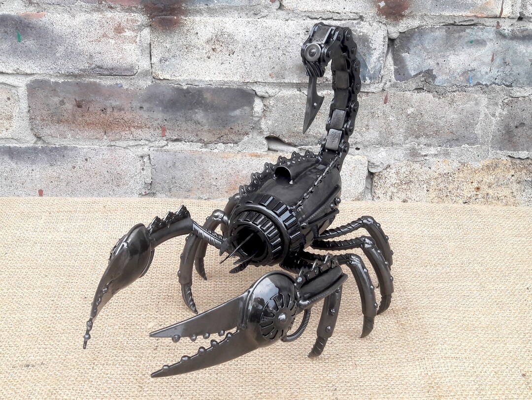 Metal Sculpture, Steam Scorpio, Scorpio Statuette, Art Scorpio Figurine ...