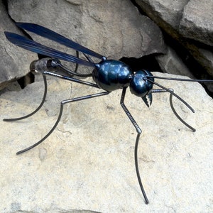 Metal Sculpture Wasp, Black Wasp America. Art Wasp Figurine. Welded ...