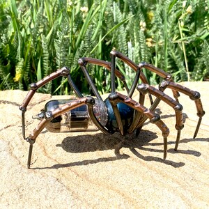 Metal Spider Figurine, Art Metal Sculpture Steampunk Spider, Spider ...