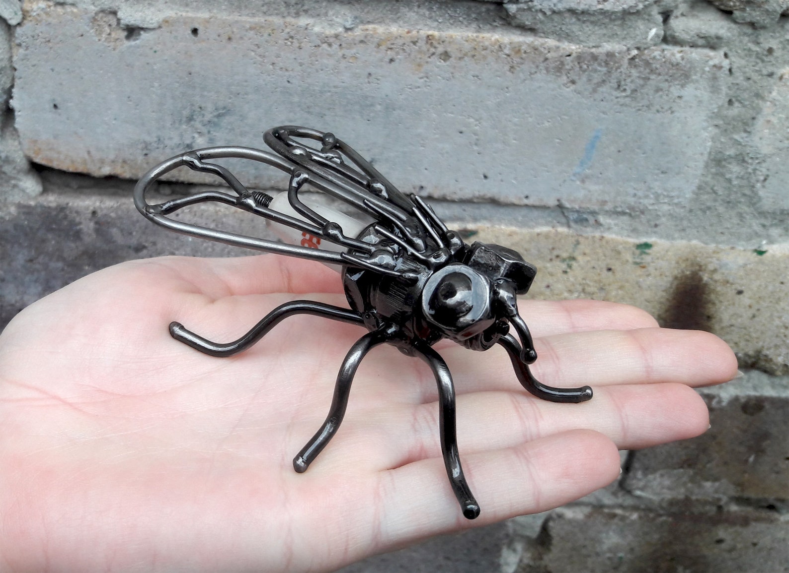 Art Metal Sculpture Fly. Mechanical Fly Figurine. Welded Fly. Metal Fly ...