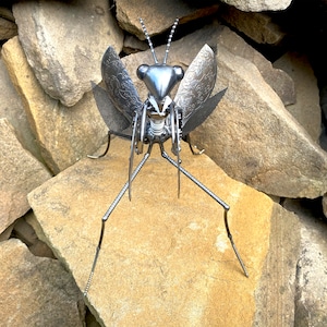 Metal Sculpture Mantis Steampunk. Mechanical Mantis Figurine. Welding ...
