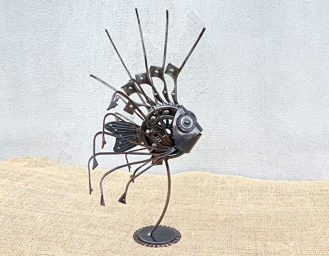 Metal Sculpture Pterois. Mechanical Fish Figurine. Metal Fish - Etsy