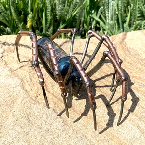 Metal Spider Figurine, Art Metal Sculpture Steampunk Spider, Spider ...