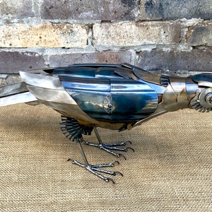Metal Sculpture Hawk Steampunk. Industrial Art Hawk Figurine. Welded ...