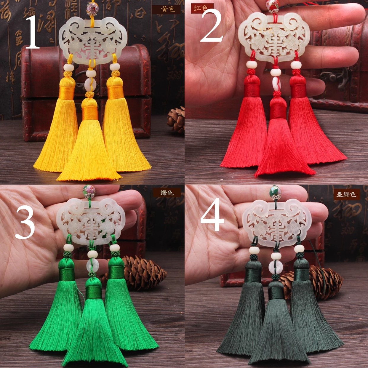 TB0222 1piece 15CM Chinese tassels pendant Numbers in the | Etsy