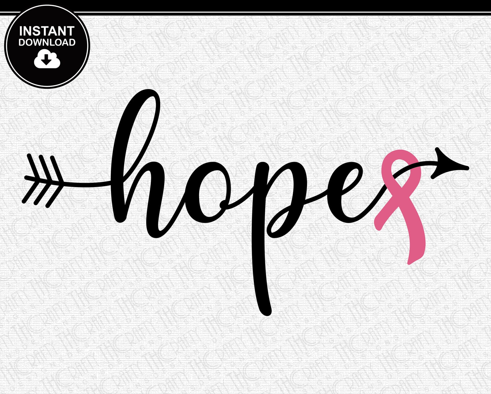 Hope SVG Cancer Awareness SVG Pink Ribbon Strength | Etsy