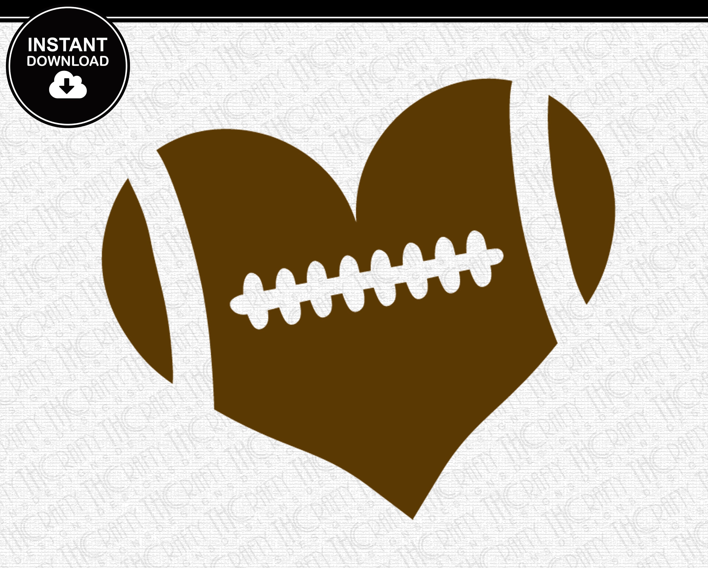 Football Heart Svg Football Svg Football Game Heart Etsy