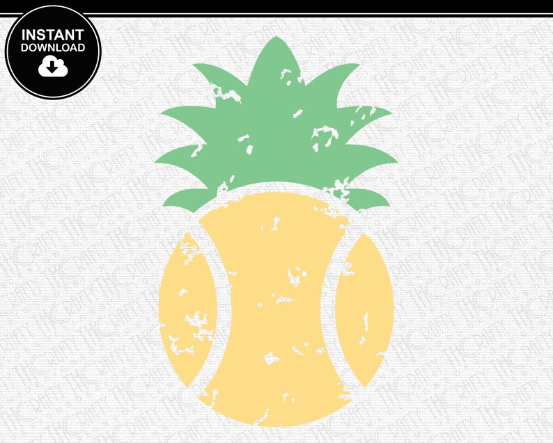 Pineapple Tennis SVG Sports SVG Ball Tennis Distressed | Etsy