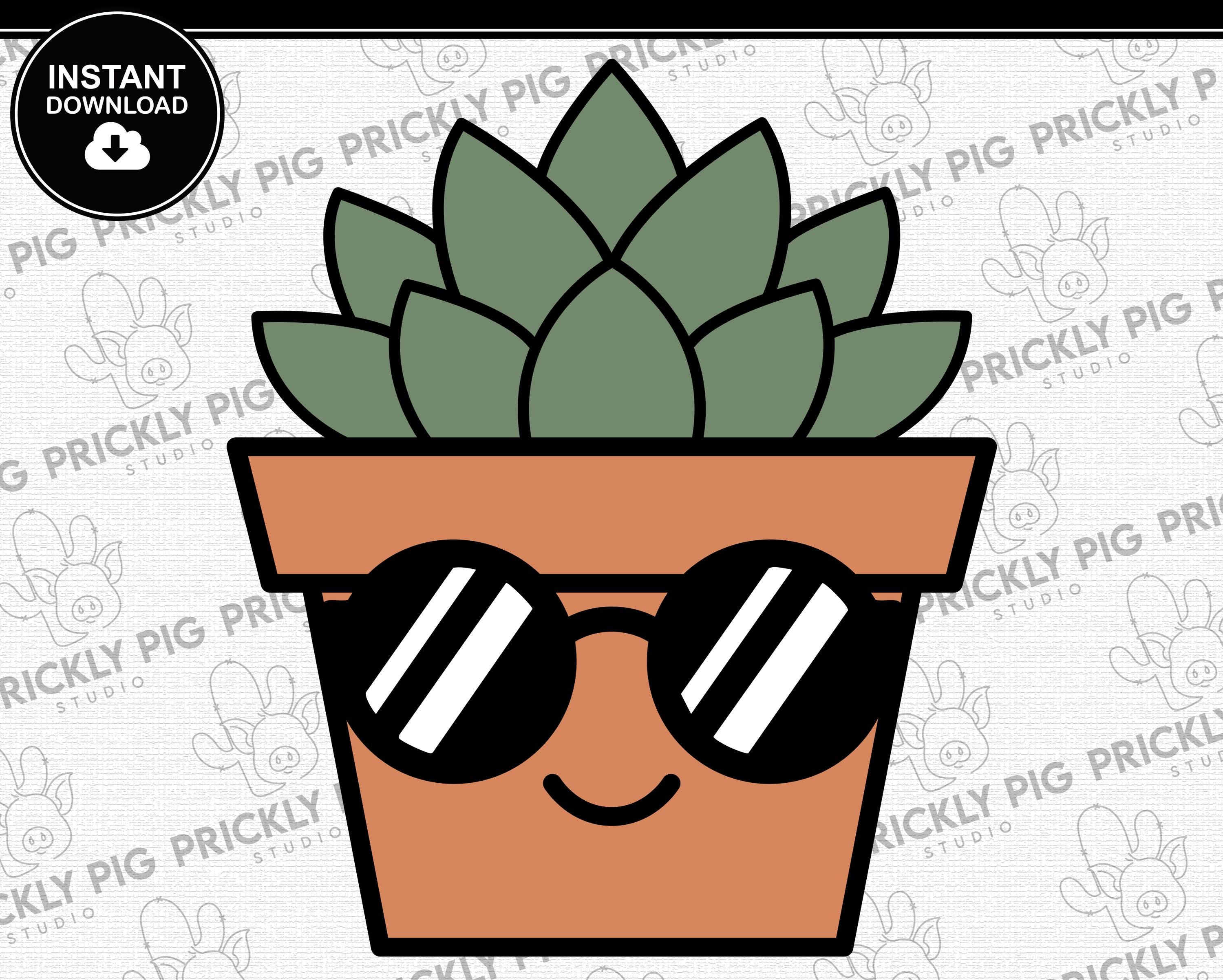 Cool Succulent SVG | Sunglasses SVG | Succulent | Cacti | SVG | Instant ...