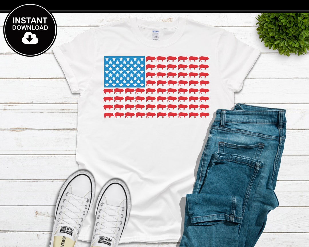 Pig Flag SVG | United States SVG | Hog | Swine | Patriotic | SVG ...