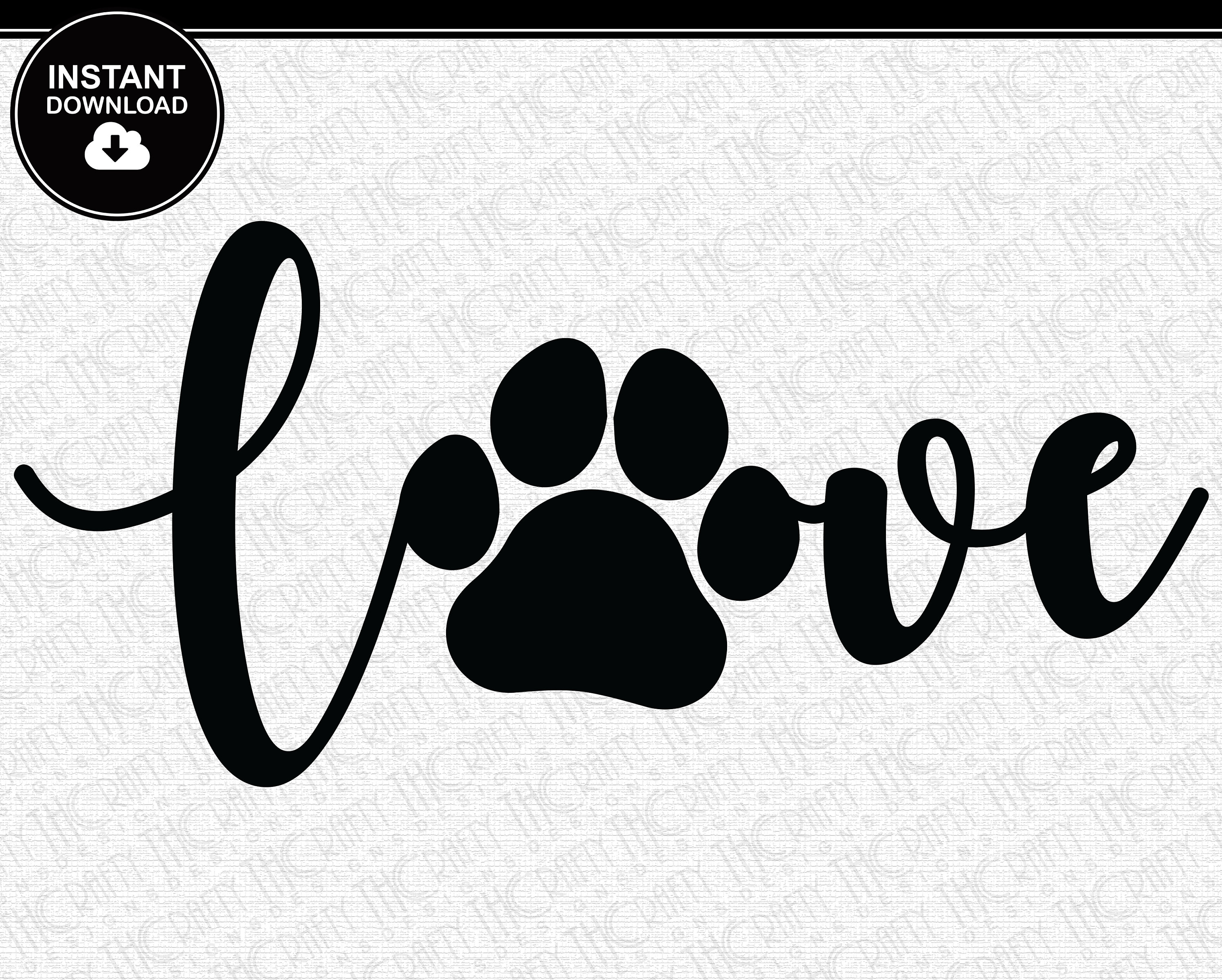 Dog Paw Love SVG Sports Team SVG Bulldog Paw Print SVG | Etsy