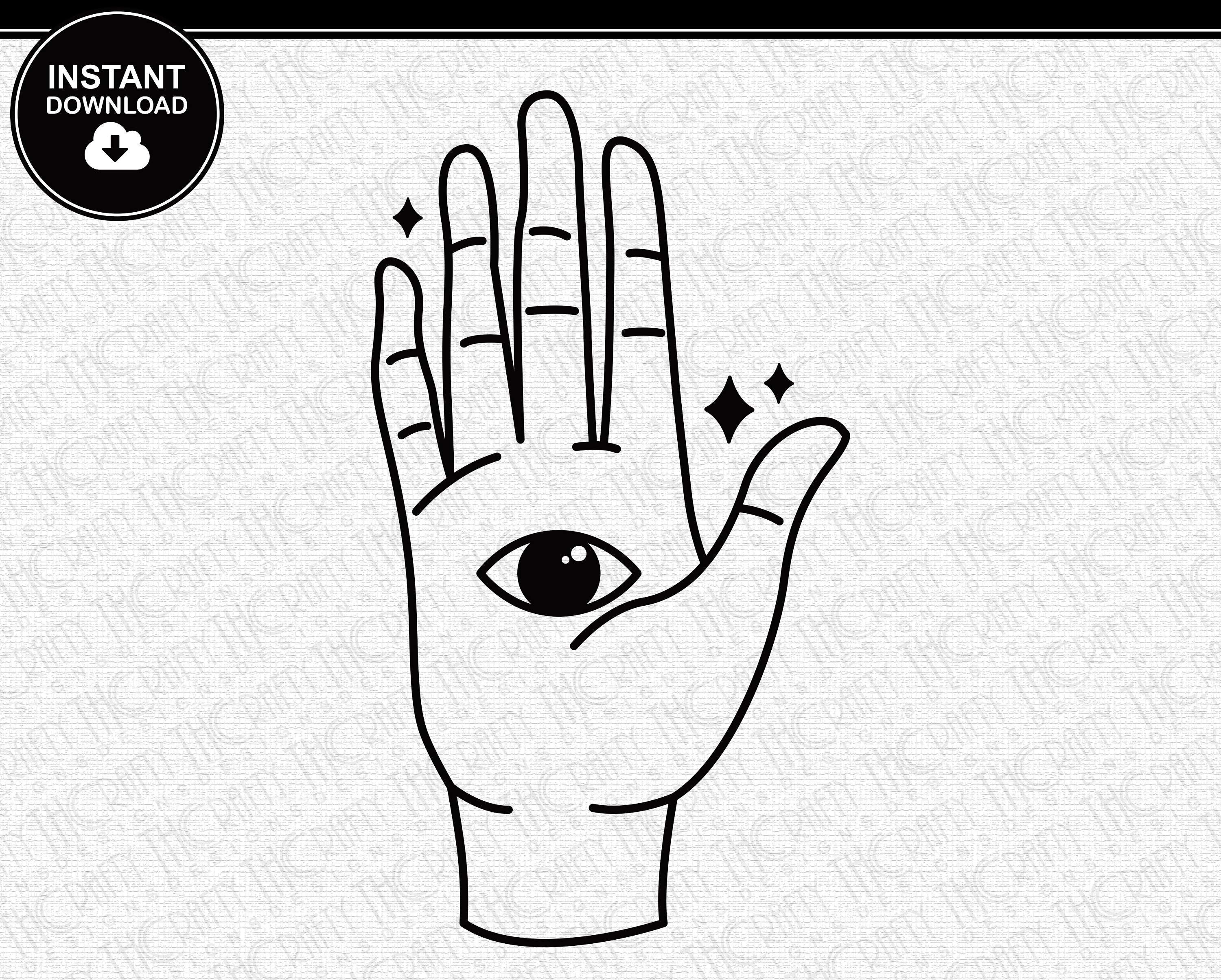 Hamsa SVG Fortune Teller SVG All Seeing Eye Magic SVG | Etsy