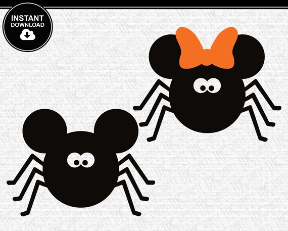 Mickey Mouse Spider SVG Minnie Spider SVG Halloween | Etsy