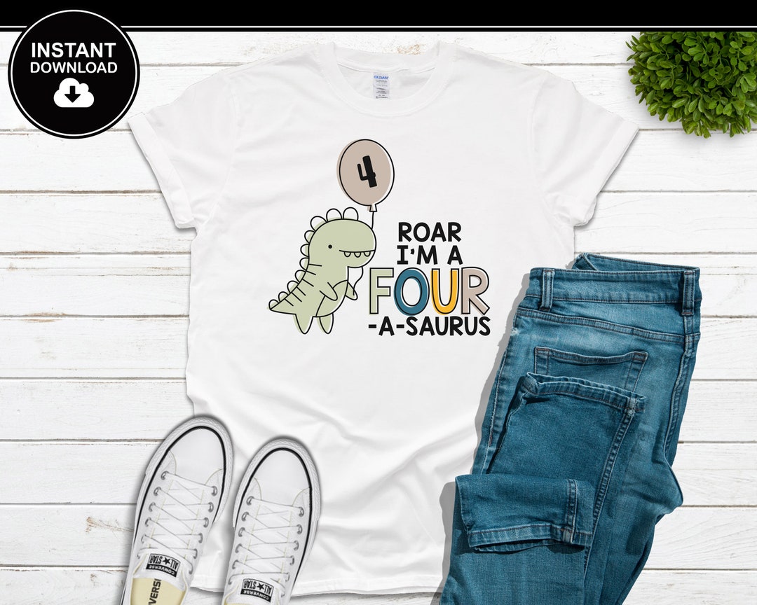 I'm A Four-a-saurus SVG | Birthday SVG | 4-years-old | Dinosaur | Roar ...