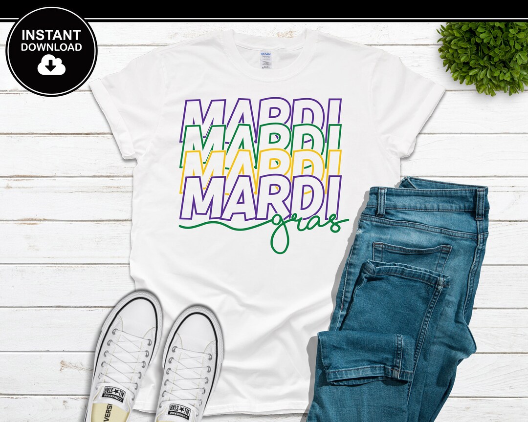 Madi Gras SVG | Festival SVG | Modern | Beads | Louisiana | Purple ...