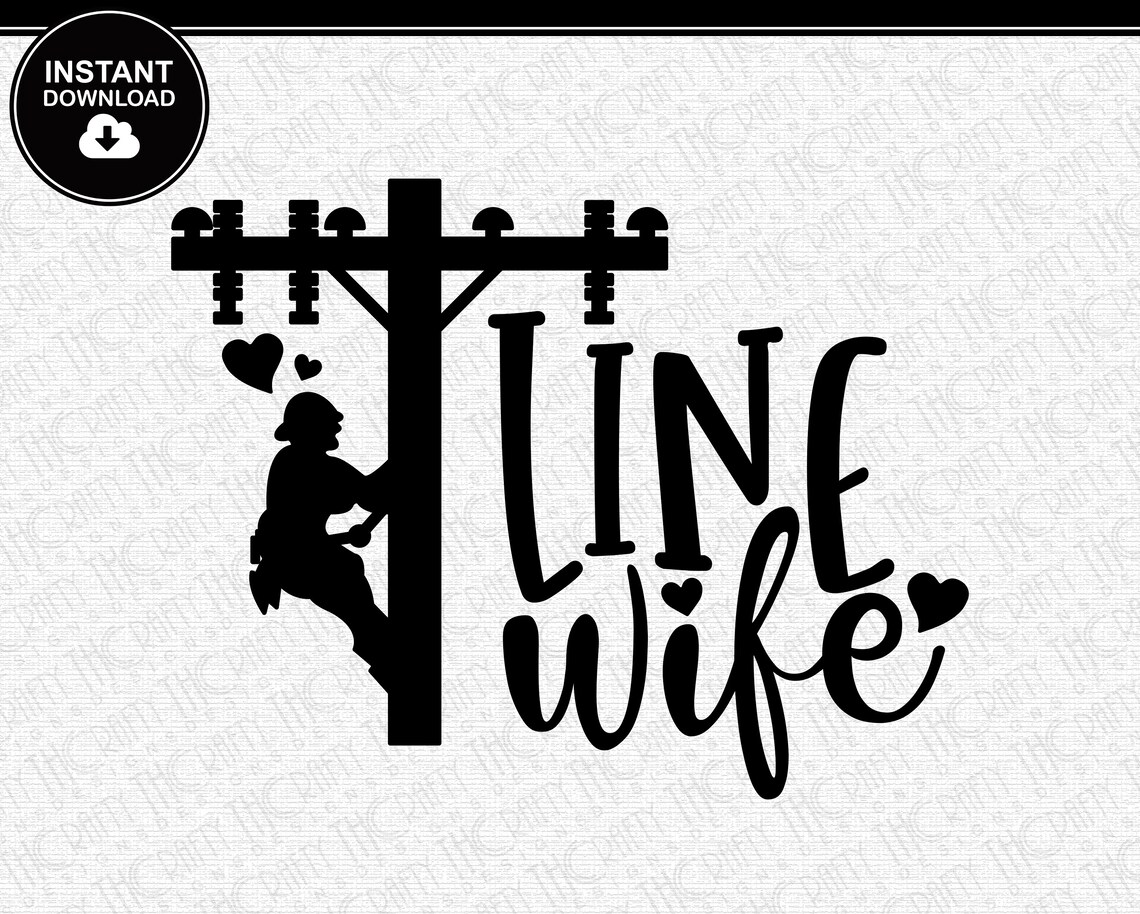 Line Wife SVG Lineman SVG Electricity Storm Worker | Etsy