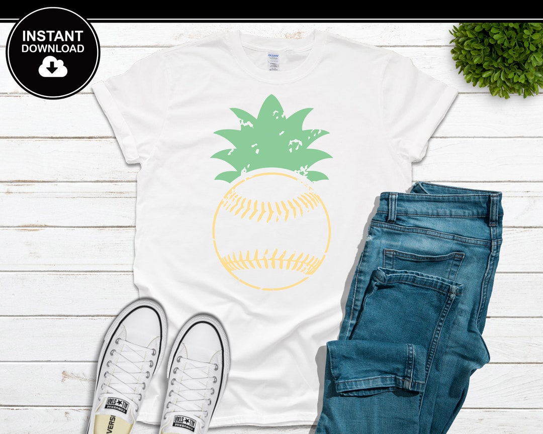 Pineapple Baseball SVG | Sports SVG | Ball | Softball | Distressed ...