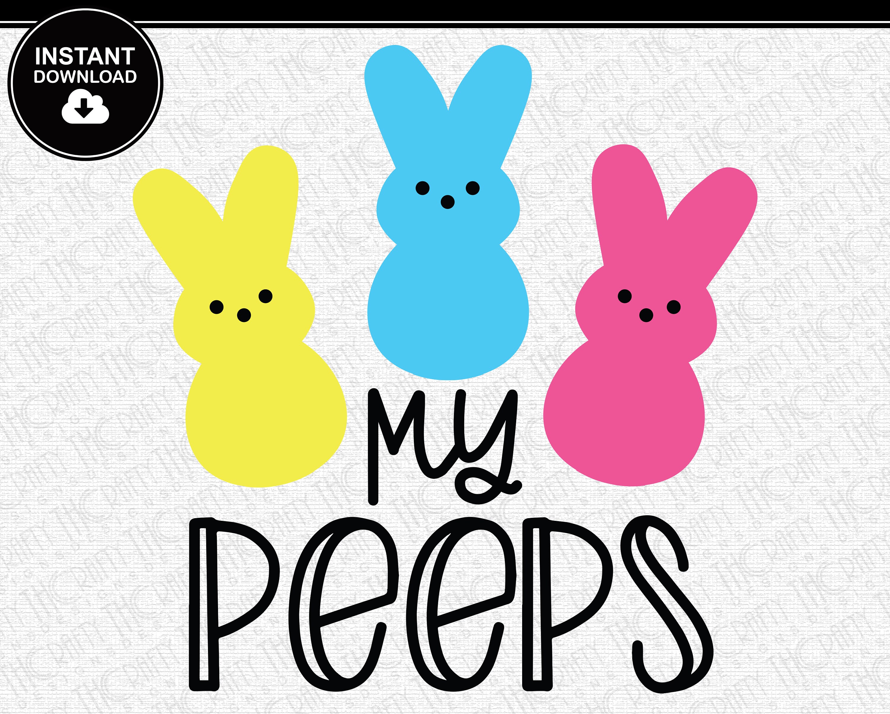 My Peeps SVG Easter SVG Peeps Bunny Marshmallow SVG | Etsy