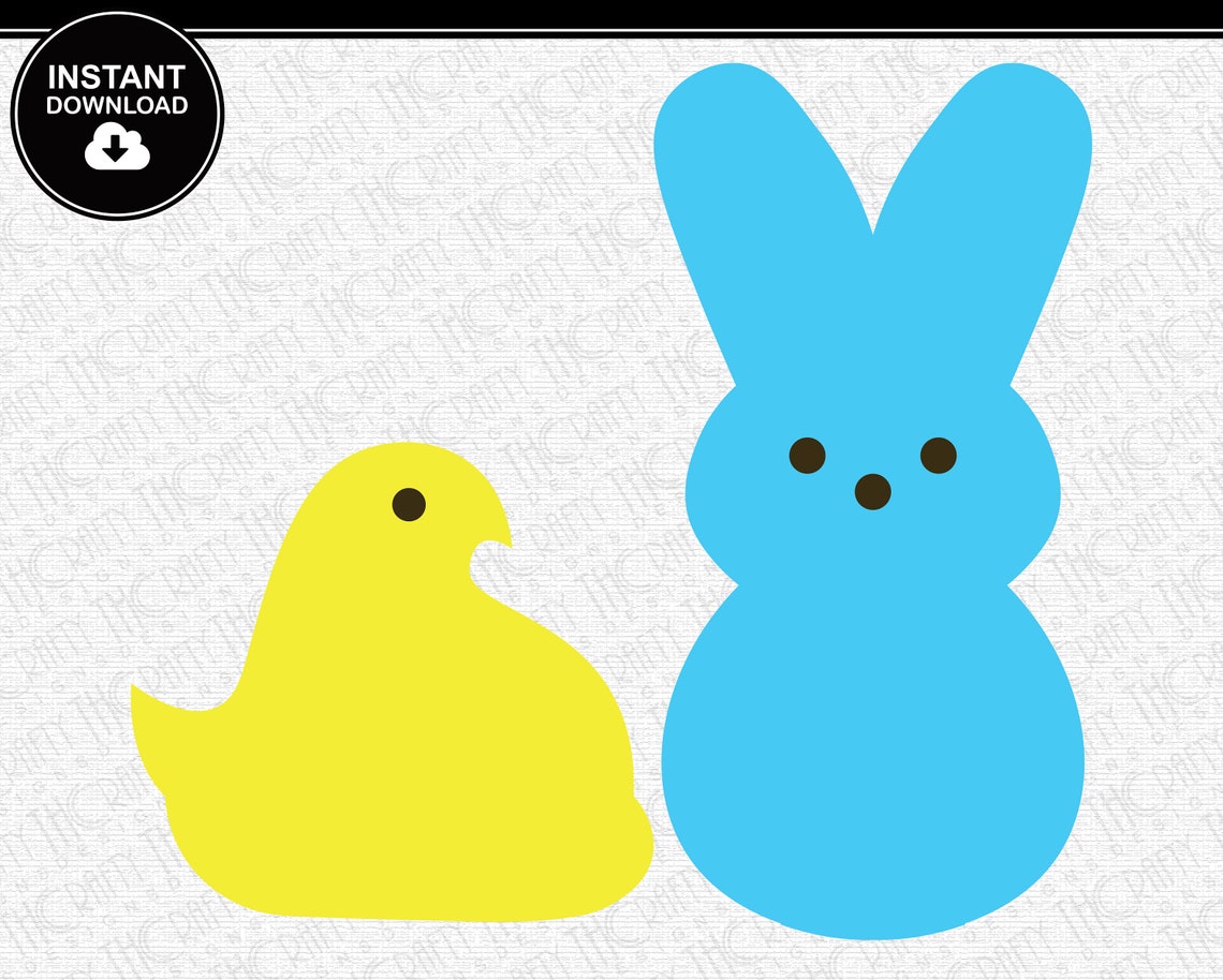 Peeps SVG Easter SVG Marshmallow Chicken Bunny | Etsy