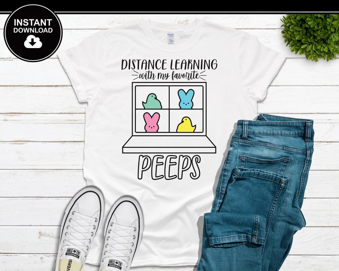 Distance Learning Peeps SVG | Peeps SVG | Teacher | School | Online ...