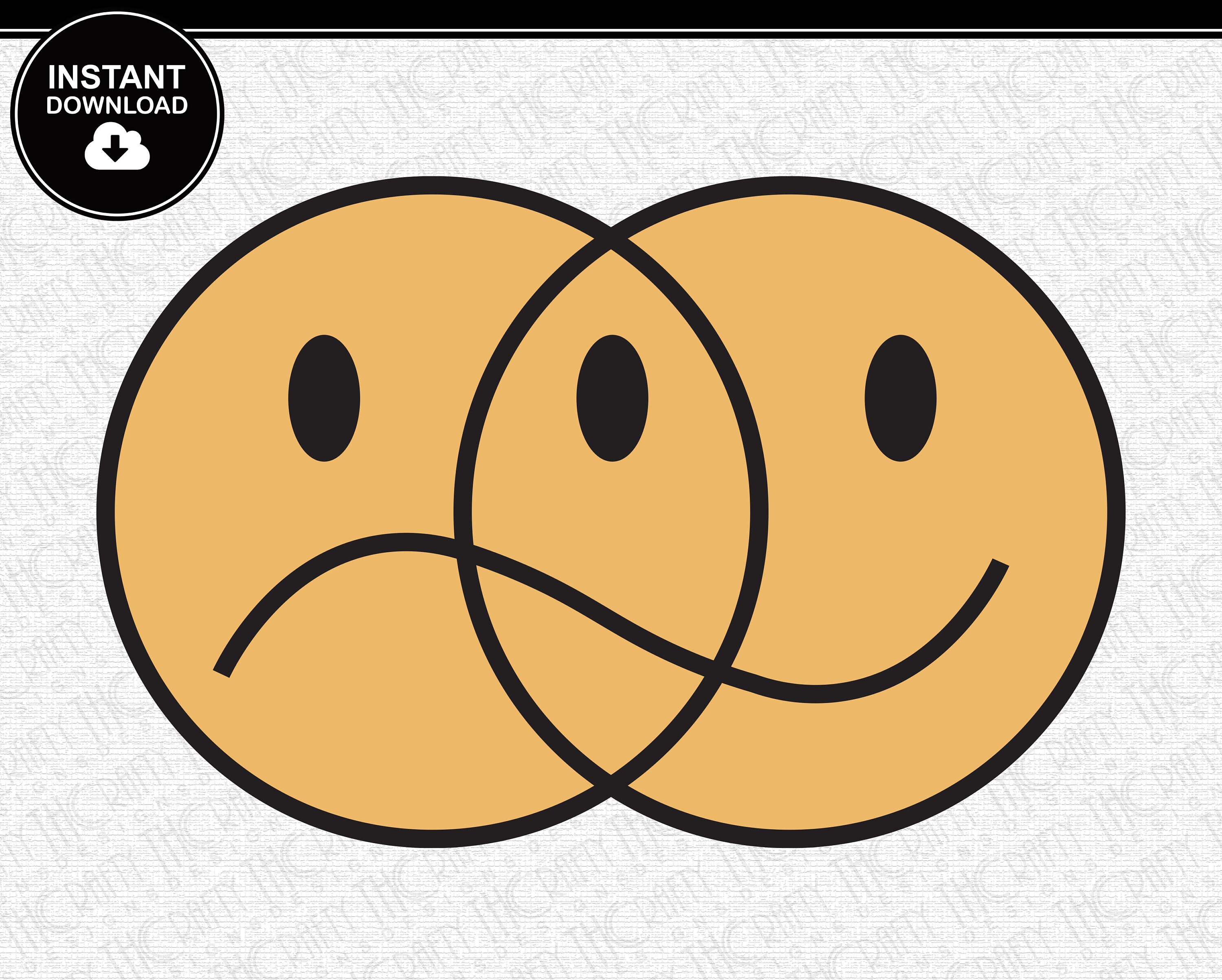 You Decide Face SVG Boho SVG Happy Face Sad Face SVG | Etsy