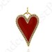 Enamel Red Heart Pendant,layering Necklace Charms,personalized Jewelry ...