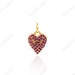 Cubic Heart Pendants,cz Stone Heart Jewelry Making Accessory,diy ...