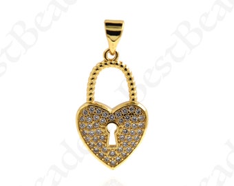 Gold Tiny Key , 5 Pcs 24k Shiny Gold Plated Key Charms , Key Pendant ...