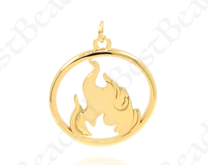 Hand Carved Wooden Flame Pendant, Handmade Wooden Fire Necklace for ...