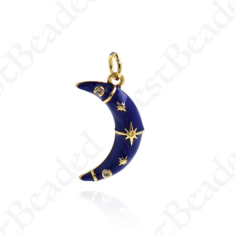 Blue Moon and Star Charms - Etsy