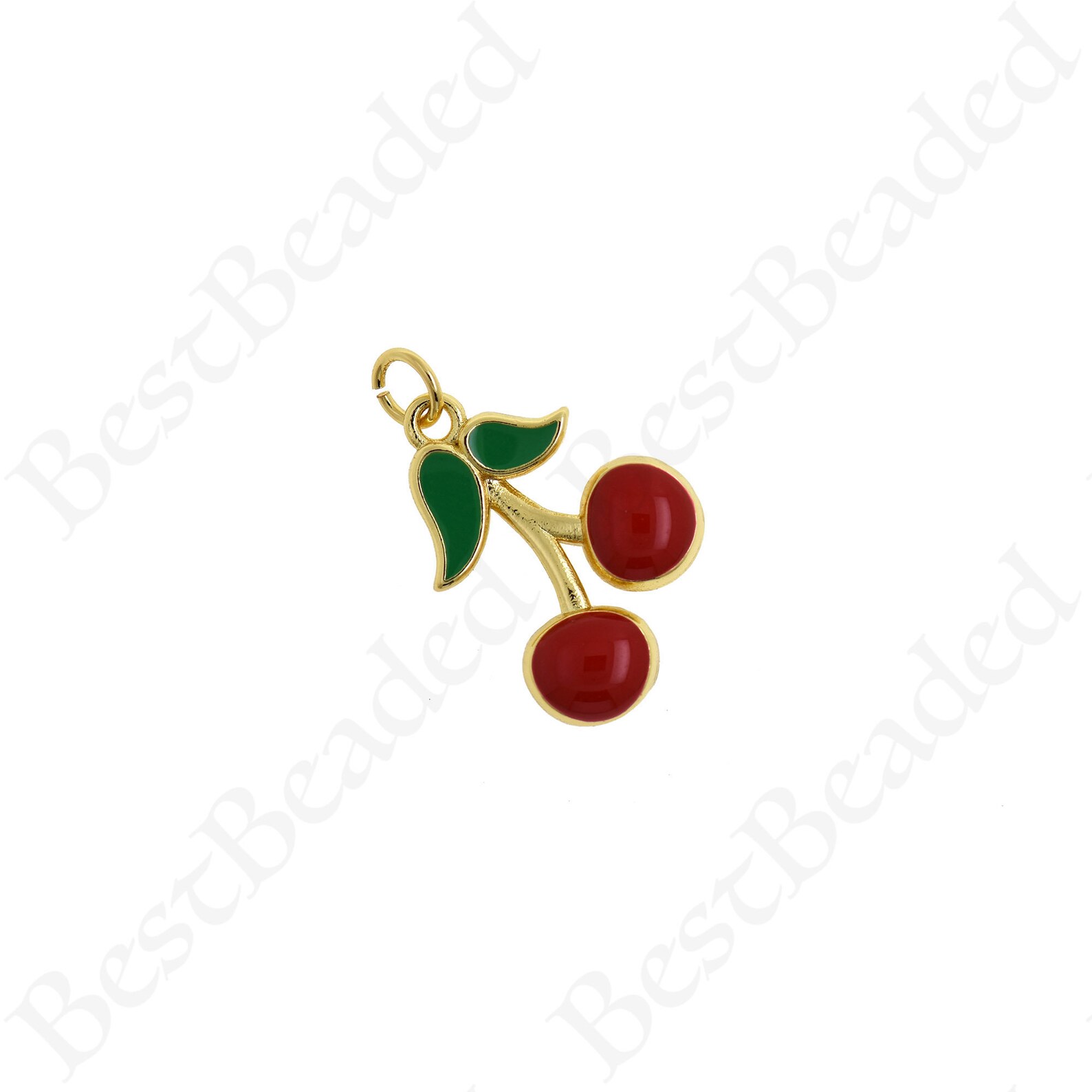 Cute Enamel Cherry Charm18k Gold Filled Fruit Jewelry - Etsy