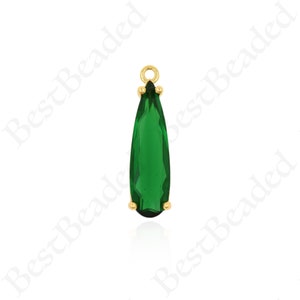 18k Gold Filled Teardrop Pendant,crystal Drop Shape Charm for ...