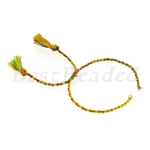 10pcs Adjustable Rope Cord Bracelet,half Finished Tassel Bracelet ...