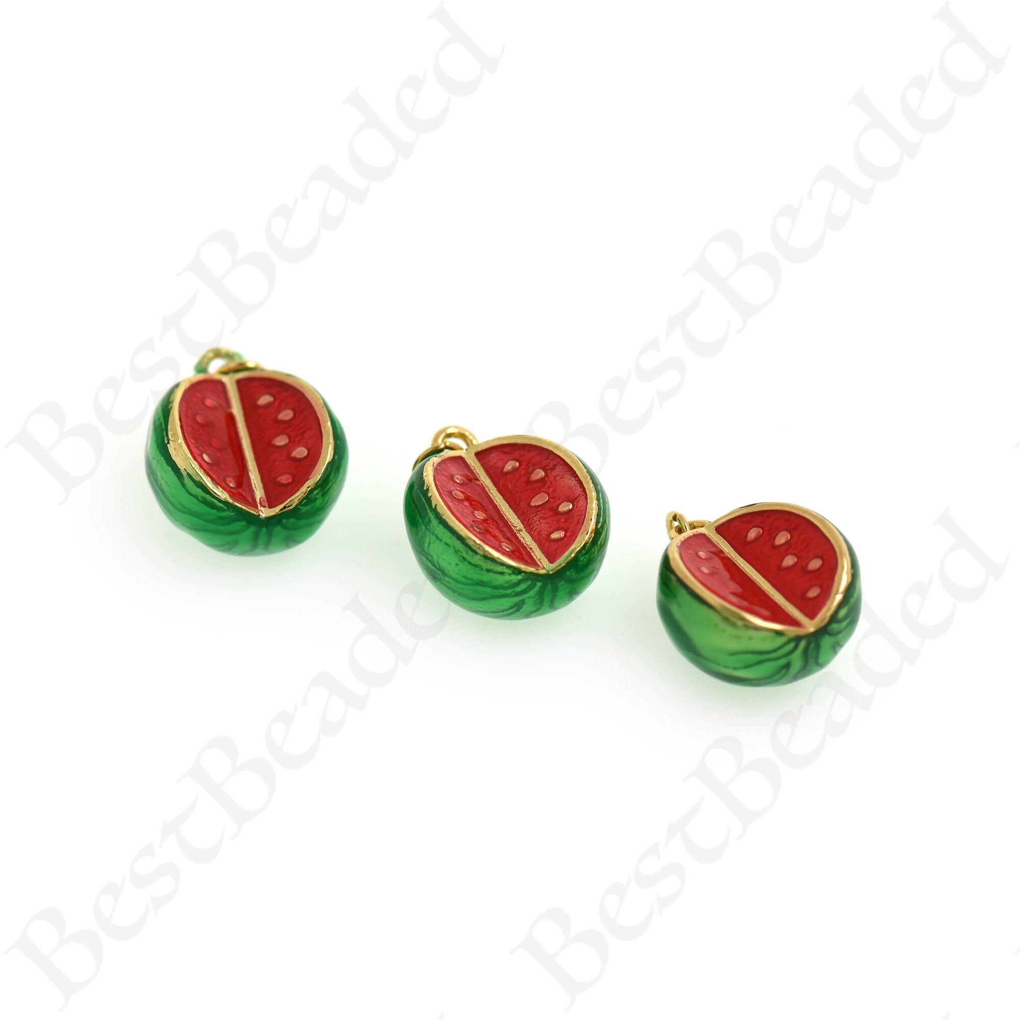 Enamel Cute Watermelon Charmdainty Gold Fruit Jewelry - Etsy