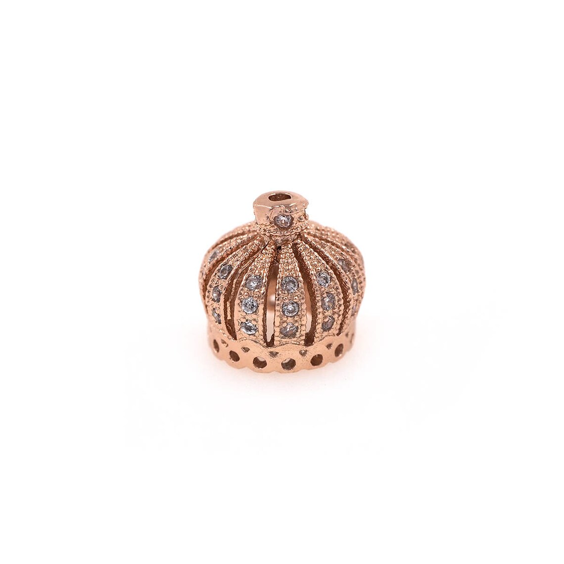 Crown Tassel Cap Brass Bead Caps for DIY Handmade Jewelry Making ...
