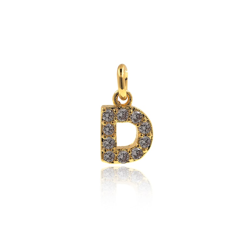 Initial Letter Pendant Gold Small Alphabet Charm for Original - Etsy