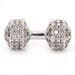 Micro Pave CZ Crystal Fitness Dumbbell Beads for Men's Energy Barbell ...