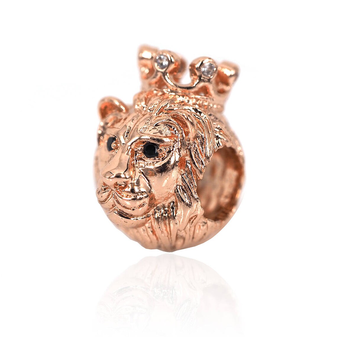 King Crown Lion Head Spacer Beads,micro Pave CZ Cubic Zirconia for Men ...