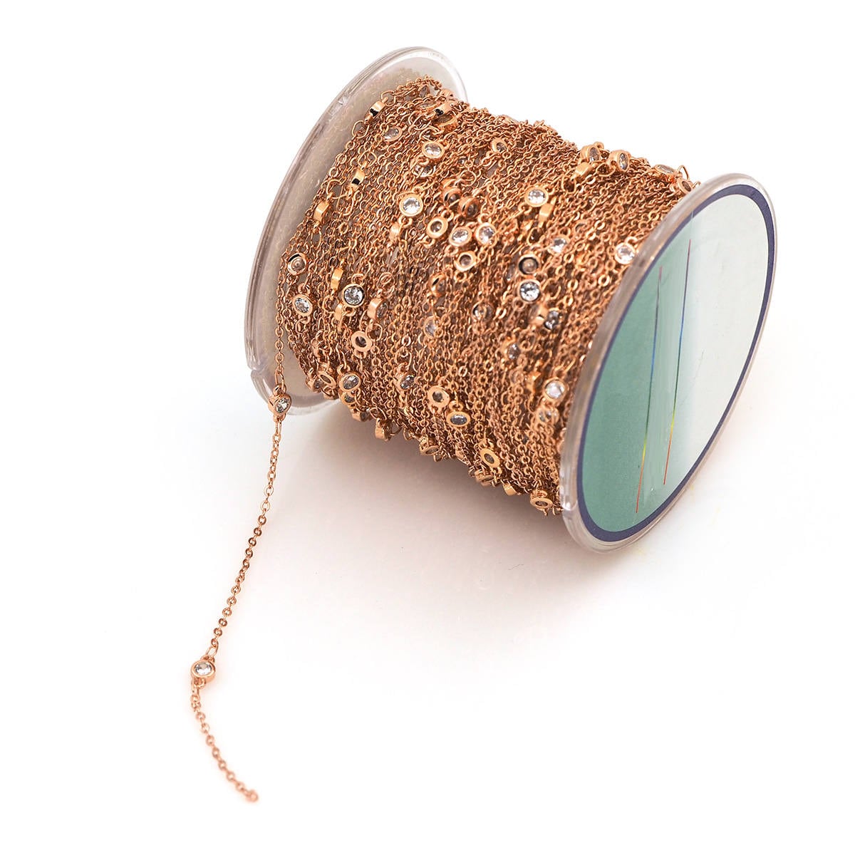 1 Meter Brass Metal Pave Cubic Zirconia Chain,fashion Rosary Jewelry ...