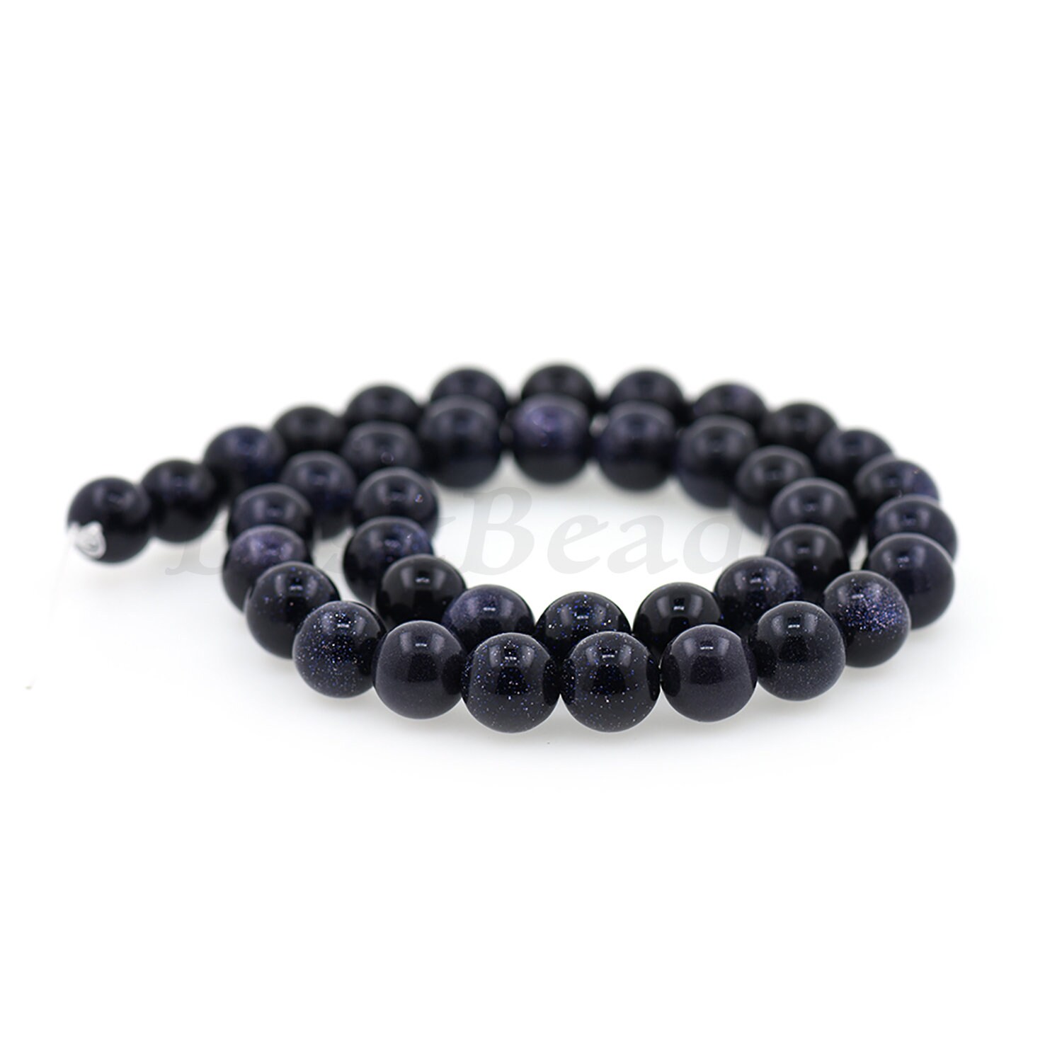 Night Sky Blue Sandstone Bead,smooth Shiny Gemstone Loose Beads for DIY ...