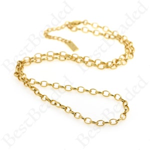 18k Gold Filled O Shape Chains,finished Men's Cross Chain Necklace,diy ...