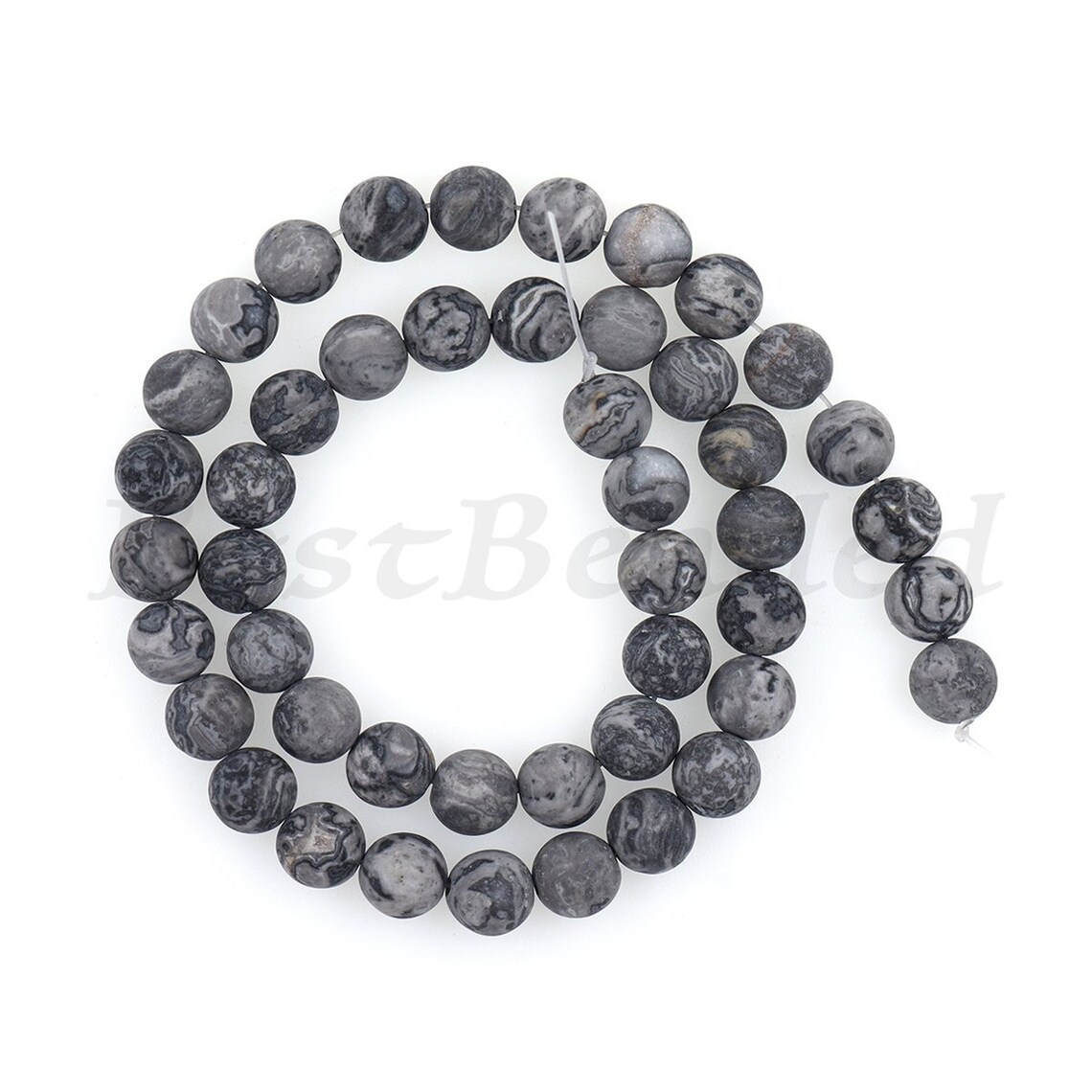 Natural Matte Map Jasper Stone Beadround Gray Gemstone Beads - Etsy